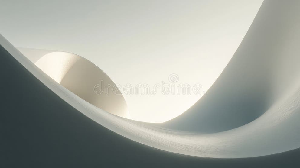 Curved Gray and White Documents Showcasing Smooth Textures and Gentle ...