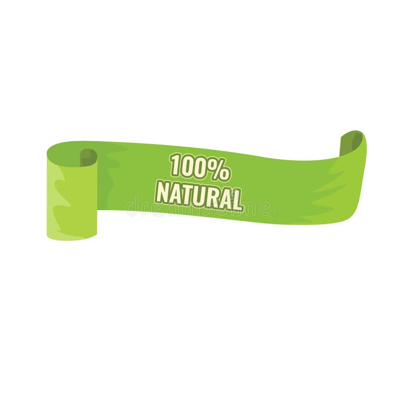 Curved Green Ribbon in Solid and Flat Color Style Stock Vector ...