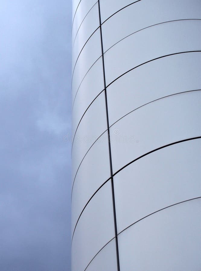 Grey Metallic Cladding on Modern Industrial Building Stock Image ...
