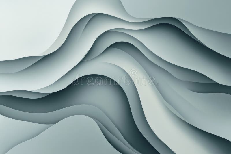 Curved Grey Waves Forming an Abstract Design with Depth and Texture ...