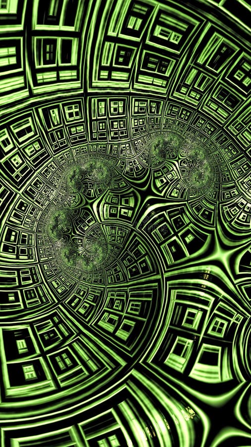 Curved Grid - Abstract Digitally Generated Image Stock Illustration ...