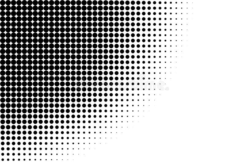 Curved Halftone Dot Gradient Corner Fade Stock Illustration ...