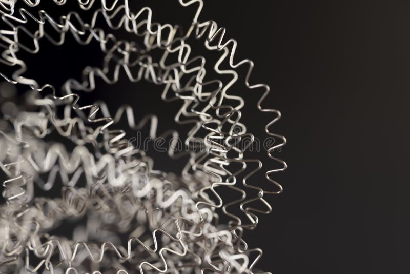 Curved Heating Wire Made of Metal Stock Image - Image of steel ...