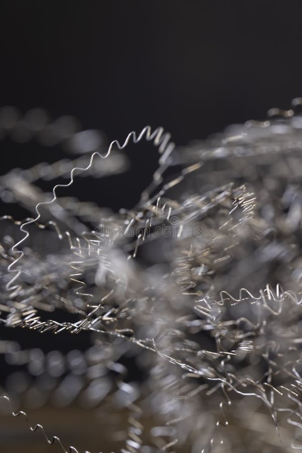 Curved Heating Wire Made of Metal Stock Image - Image of chromic ...