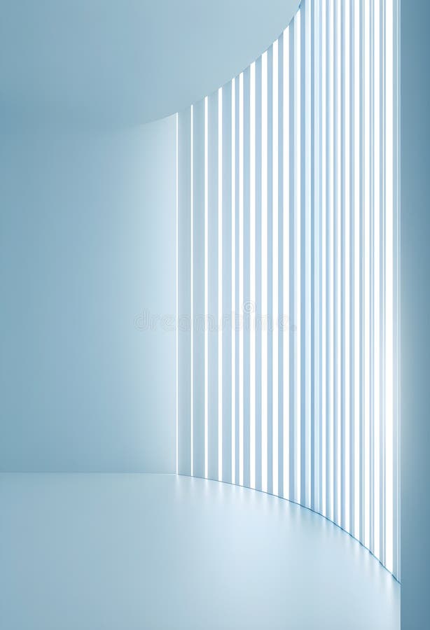 White Curved Light Strip Light Blue Background Cloud Stock Illustration ...