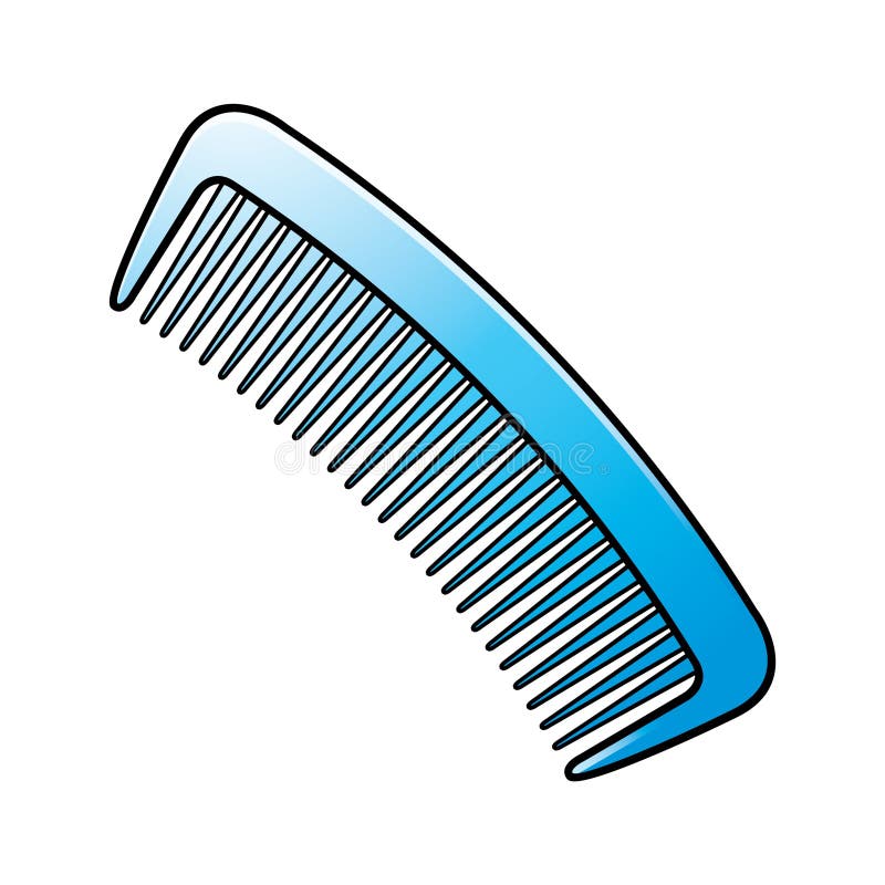 Curved Isolated Blue Color Comb Stock Vector - Illustration of blue ...