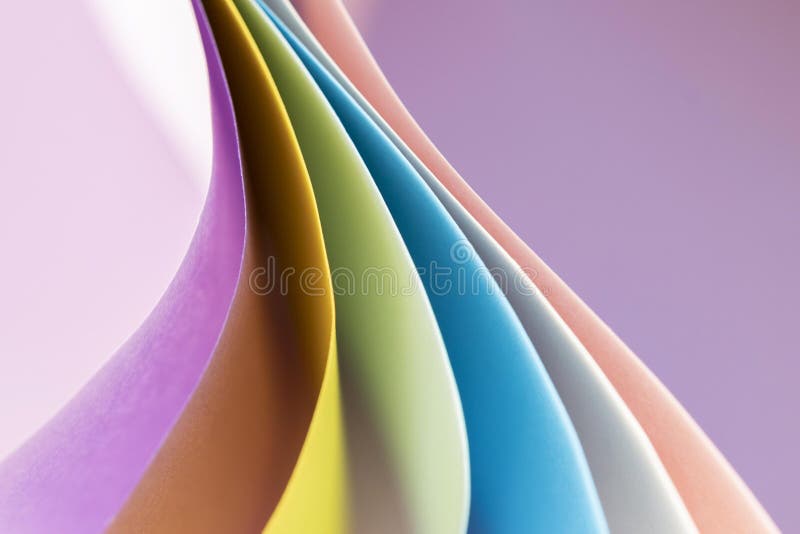 Curved Layers Colored Papers Empty Background. High Quality Photo Stock ...