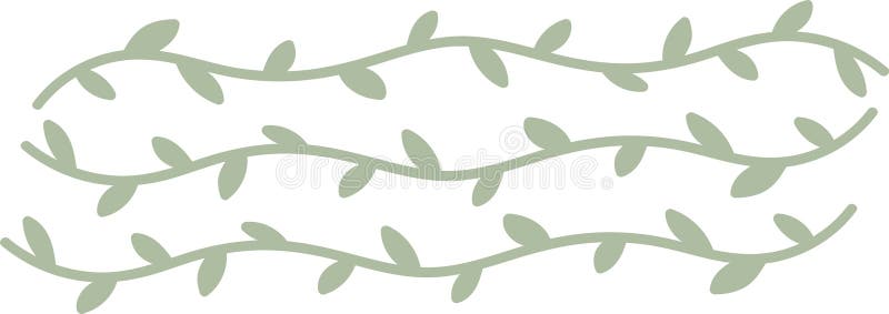 Curved Leafy Vine Pattern stock illustration. Illustration of repeat ...
