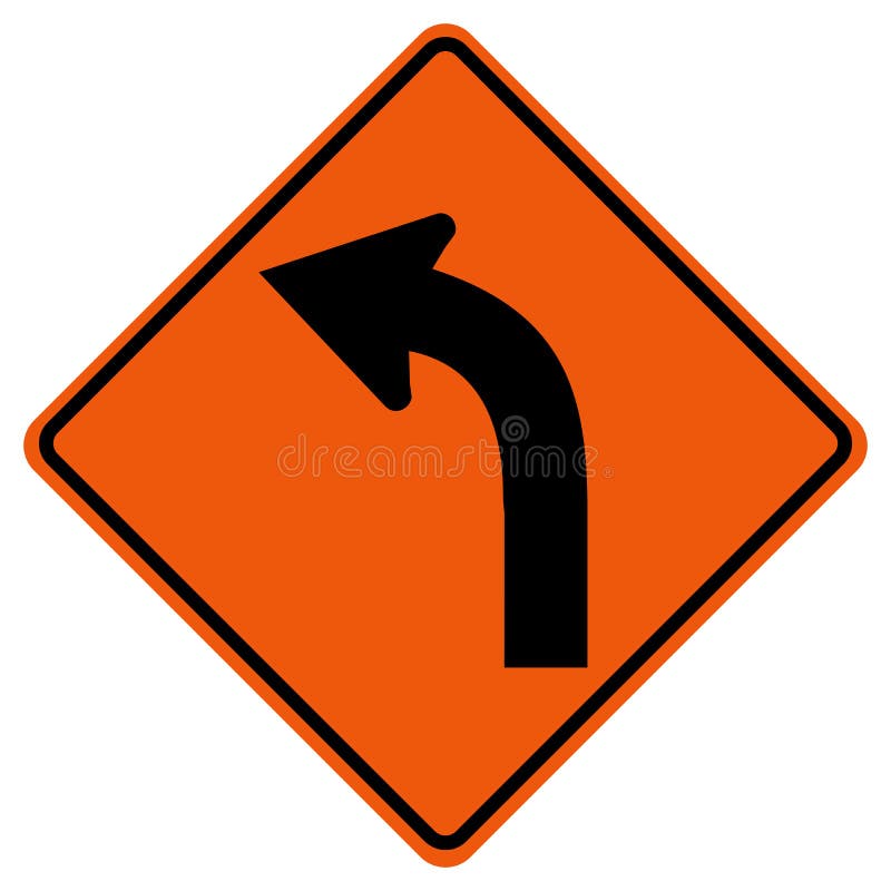 Reverse Curved Right Traffic Road Sign,Vector Illustration, Isolate on ...