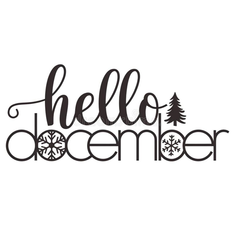 Curved Lettering Introduces the Words Hello December Stock Illustration ...