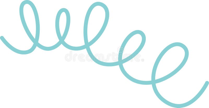Curved Line Abstract Doodle Stock Vector - Illustration of curve ...