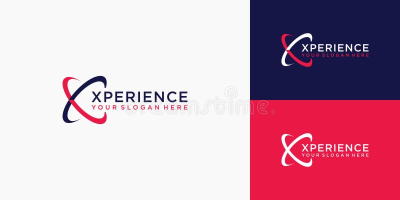 Curved Line Letter X Logo Design. Stock Illustration - Illustration of ...