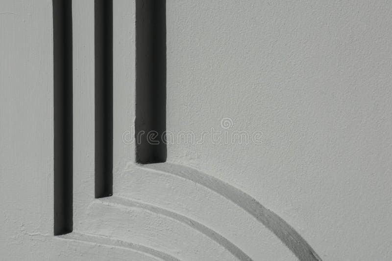Curved Line at White Concrete with Shadow Stock Image - Image of ...