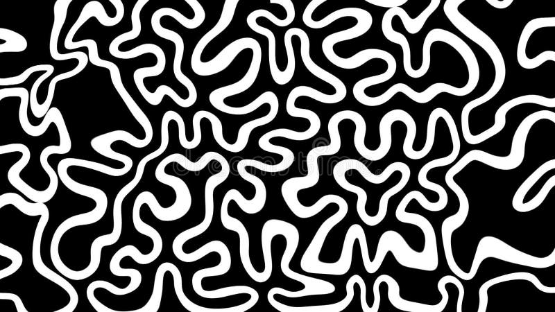 Curved Line Wiggle Animation on White Background and Black Point Stock ...