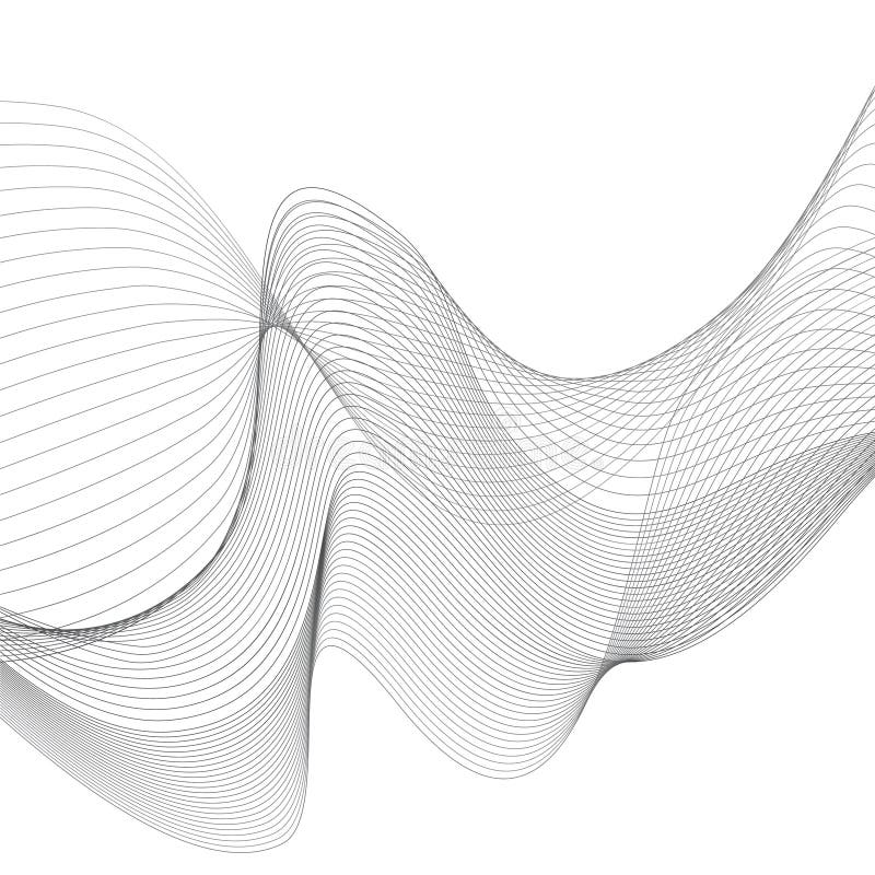 Curved Lines Background White and Grey Vector Stock Vector ...