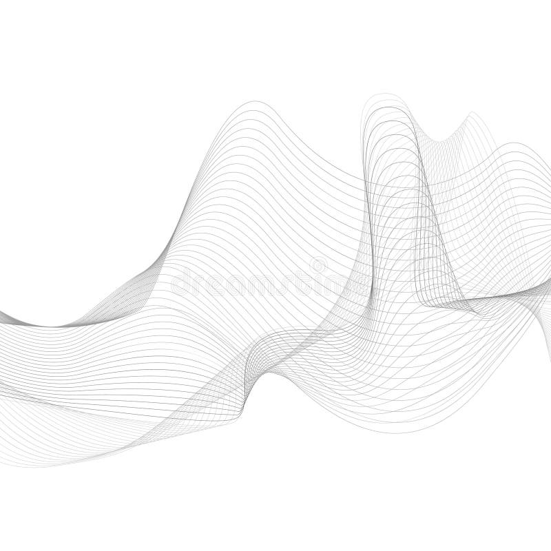 Curved Lines Background White and Grey Vector Stock Vector ...