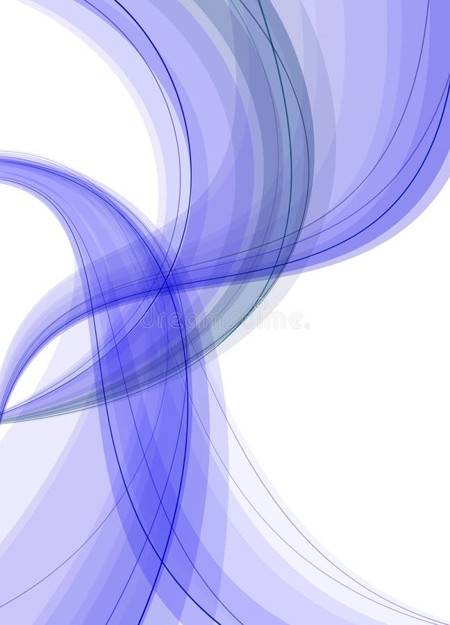 Curved Lines in Blue Shades. Vector Illustration Stock Vector ...