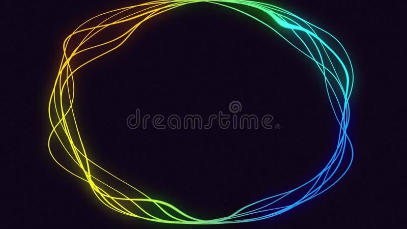 Glowing wavy rings moving. stock video. Video of sphere - 261154689