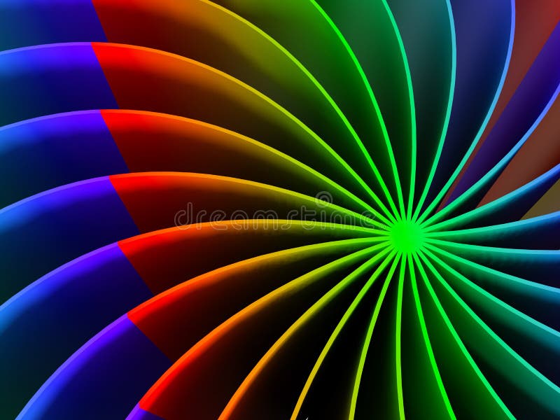 The Curved Lines of Different Colors â„–3 Stock Illustration ...