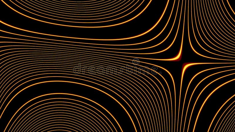 Curved Lines are Distorted in Computer Space. Design Stock Footage ...