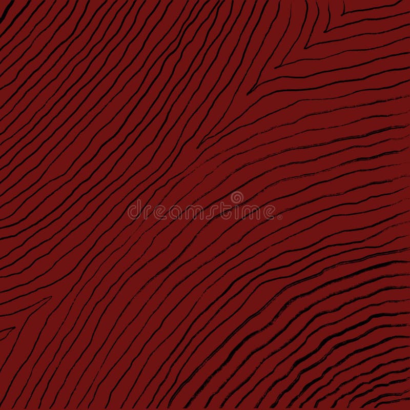Curved Lines Hand Drawing Abstract Texture Illustration on Burgundy ...