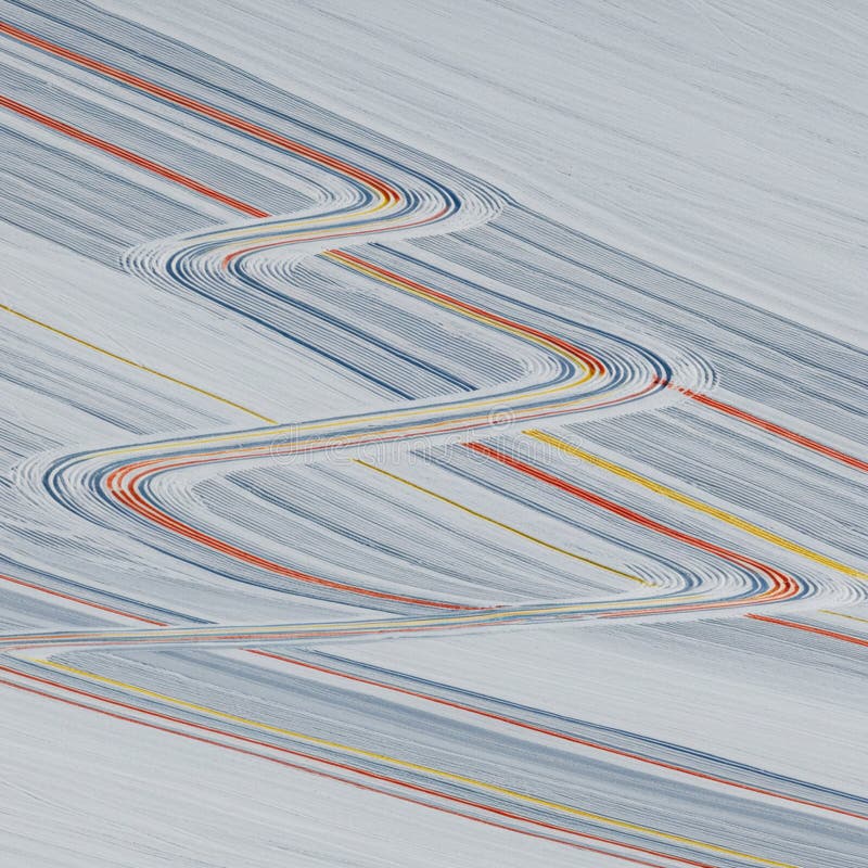 Curved Lines in Parallel Create an Abstract Pattern on a Textured ...