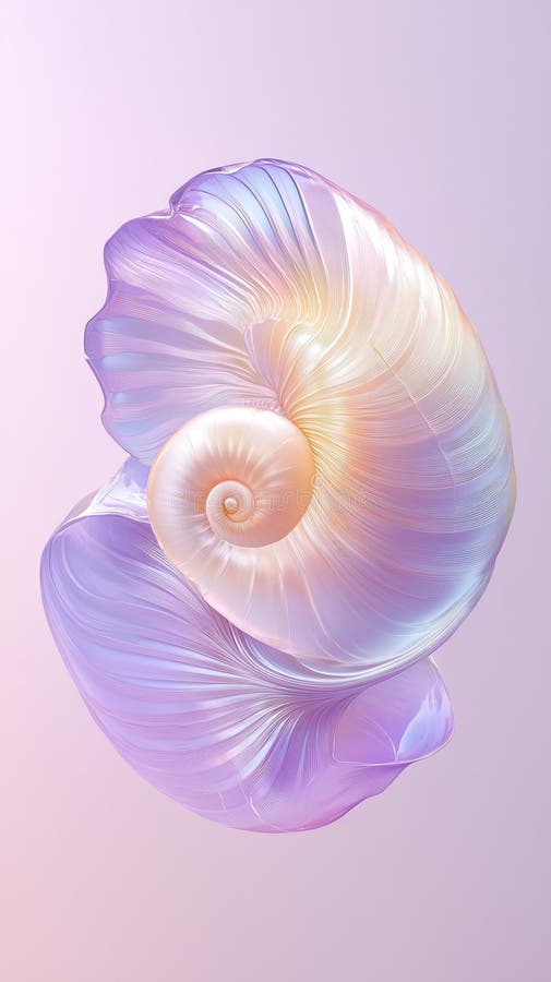 Curved Lines Reminiscent of an Iridescent Seashell Create a Mesmerizing ...
