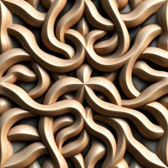 Curved Lines and Sharp Geometric Shapes Stock Illustration ...