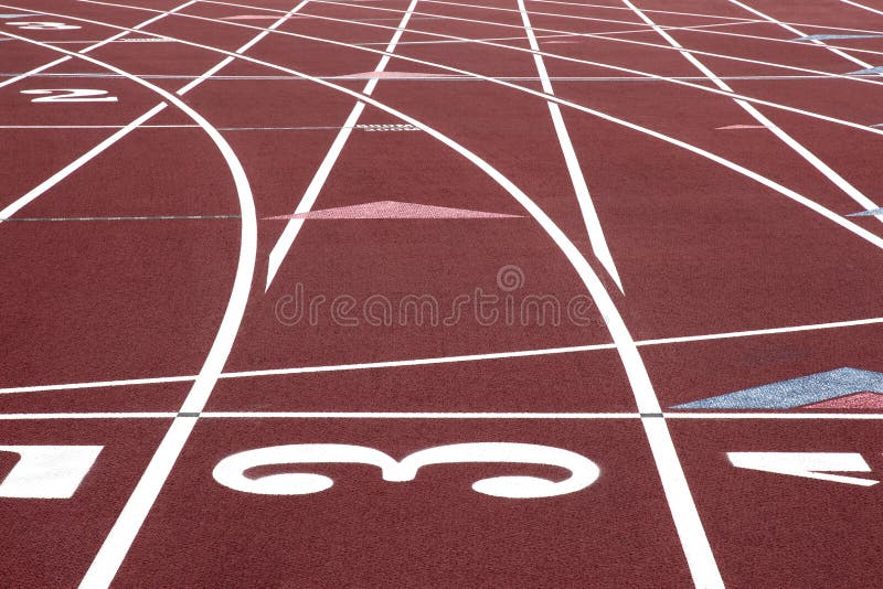 Curved Lines on Stadium Track Stock Image - Image of competition ...
