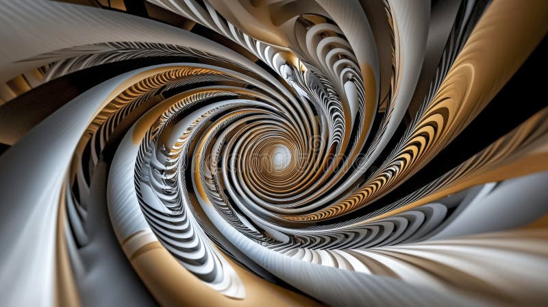 Curved Lines Swirling in a Spiral Pattern Gradually in Abstract Design ...