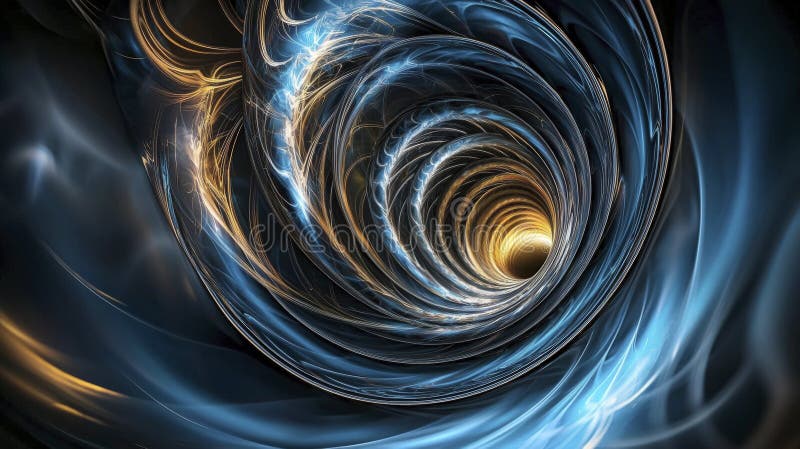 Curved Lines Swirling in a Spiral Pattern Gradually in Digital Art ...