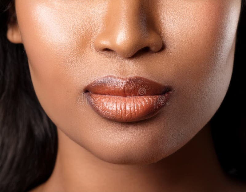 Curved Lips Expressing Determination or Resolve, Indicating Strong ...