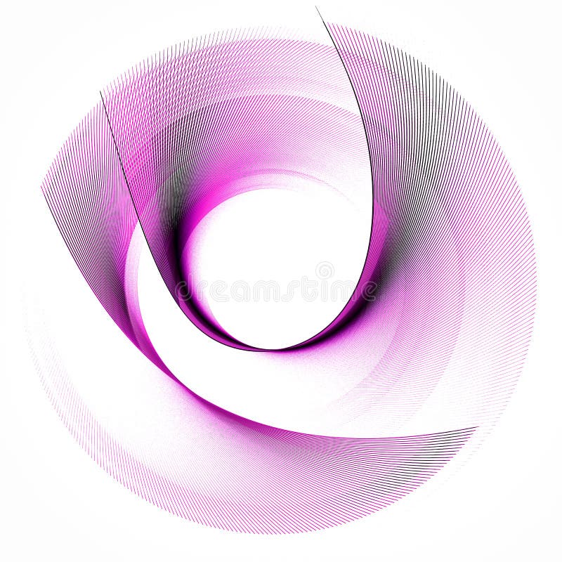 The Curved Magenta Transparent Planes Rotate To Form a Circular Frame ...