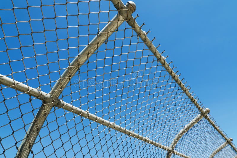 Curved mesh fence stock image. Image of barricade, construction - 26624661