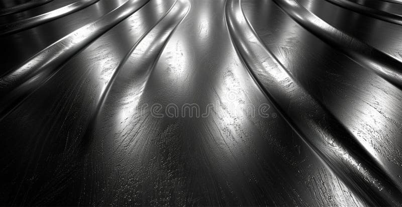 Curved Metal, Steel Metal Structure, Panoramic Texture - AI Generated ...