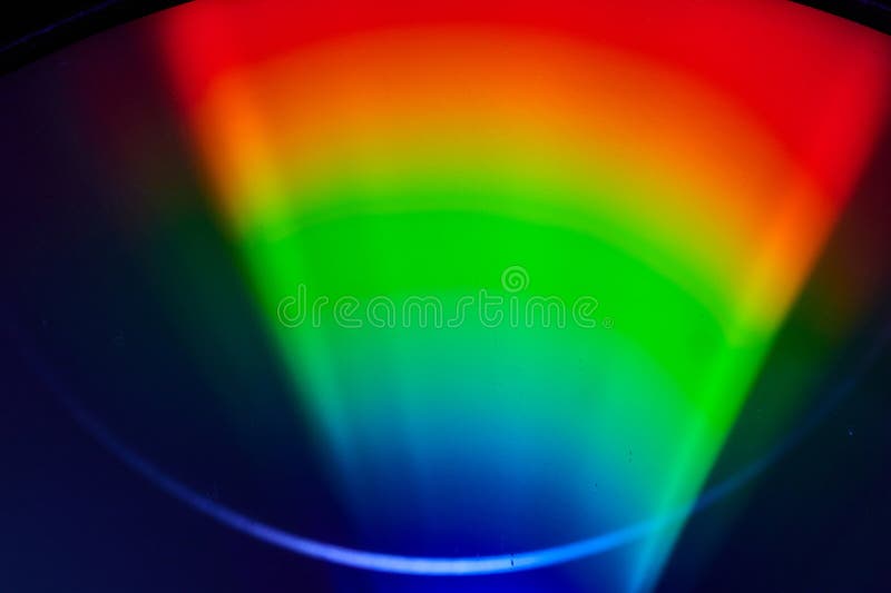 Curved Metallic Surface with Rainbow Colors Abstract Art Background ...