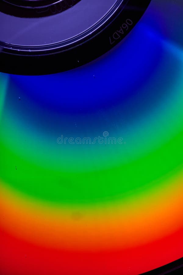 Curved Metallic Surface with Solid Rainbow Colors and Black Upper ...