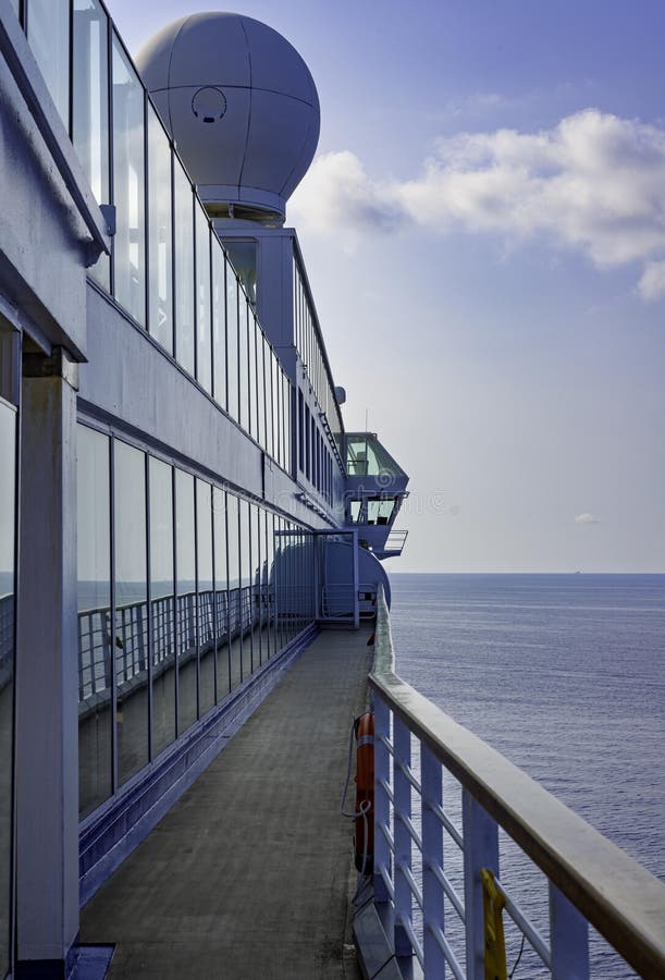 Curved Modern Walkway on a Ship Deck Stock Photo - Image of deck ...