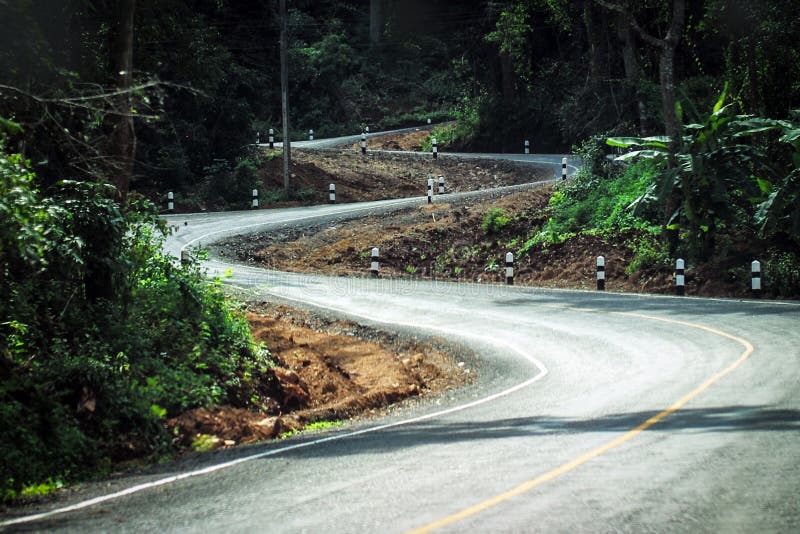 Curved mountain road stock photo. Image of nature, beautiful - 91549910