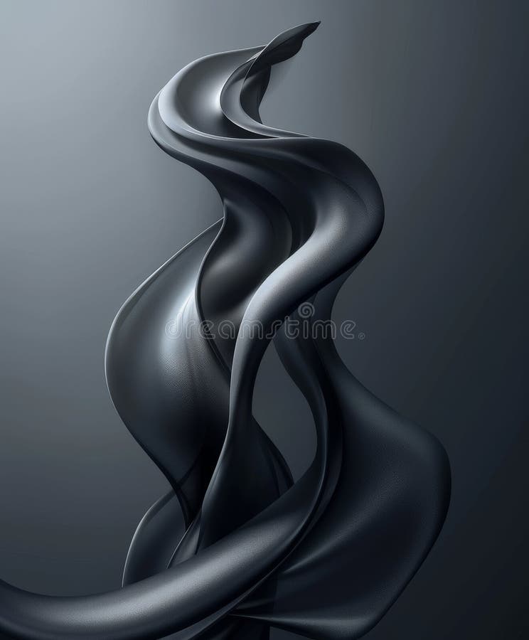 Curved Object in Black and White Stock Illustration - Illustration of ...