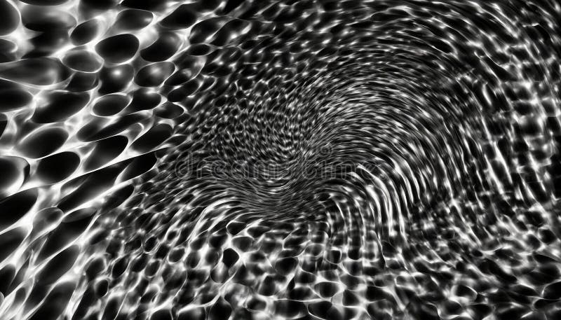 Curved Object Reflecting Light on a Black Background Stock Illustration ...