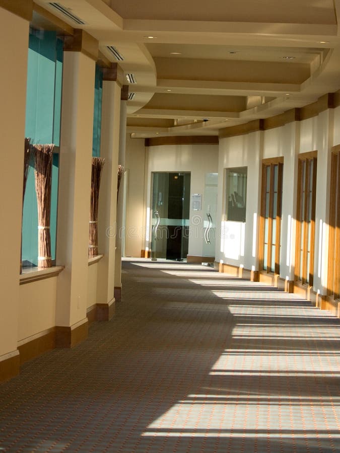 Curved office hallway stock image. Image of curved, curving - 17009079