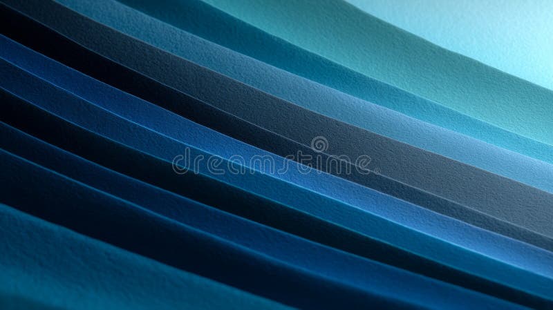 Curved Overlapping Blue Paper Abstract. Neural Network AI Generated Stock Image - Image of tones ...