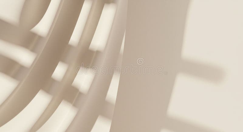 Curved, Overlapping Structures with a Smooth, Beige Surface Create an ...