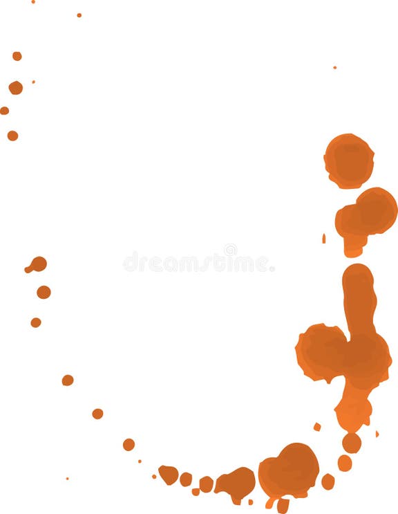 Curved Paint Drip with Detailed Drop Pattern. Stock Illustration ...