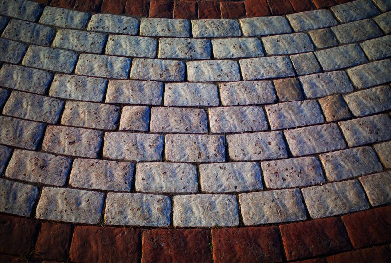 Curved Path from Concrete Tiles Texture Background Stock Photo - Image ...