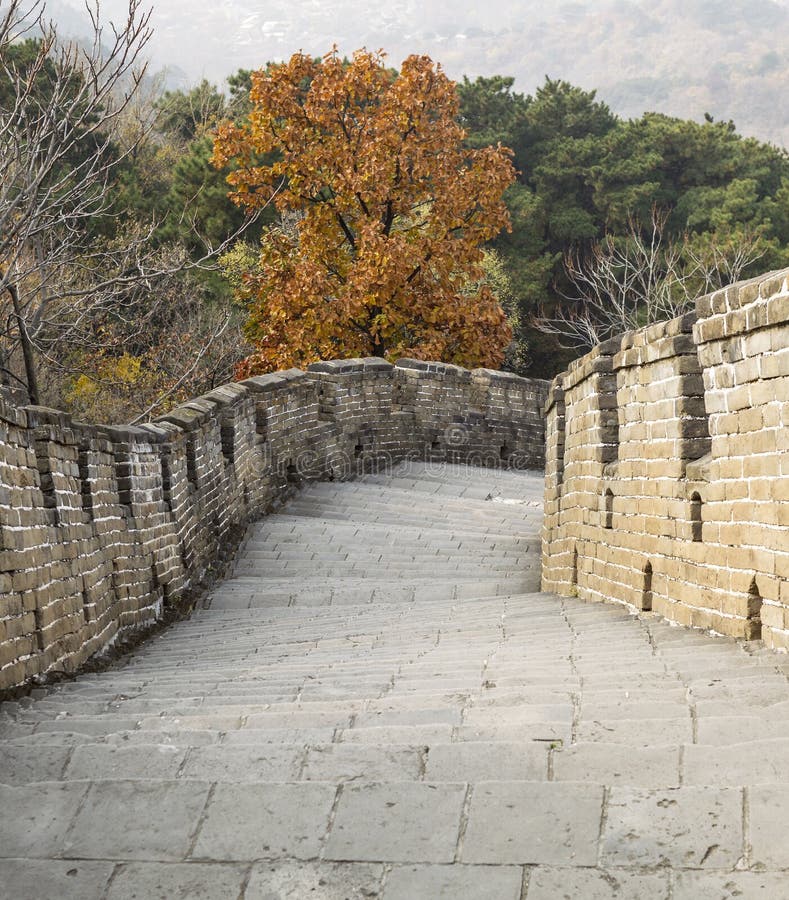 Curved Path on Great Wall stock image. Image of border - 27749345