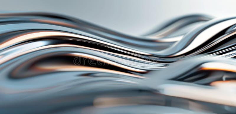 Abstract Waves of Gray Material Flowing Creatively on a Surface Stock ...
