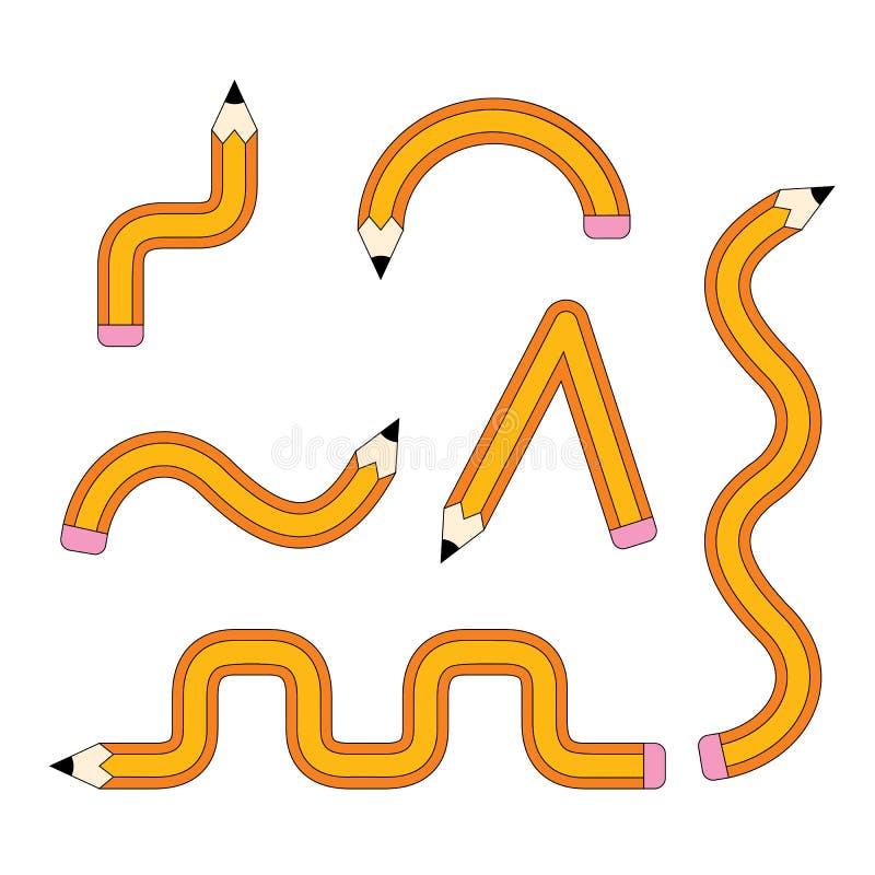Unusual Curved Pencil Stock Illustrations – 35 Unusual Curved Pencil ...