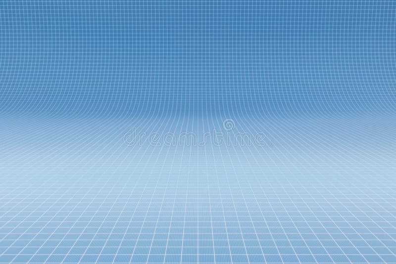 Curved Perspective Grid. Curved Blue and White Grid Background Stock ...
